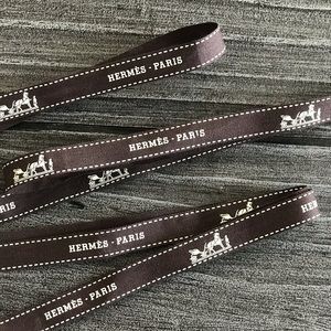 Hermes | Accessories | Hermes Authentic Iconic Brown Bolduc Ribbon 8 ...